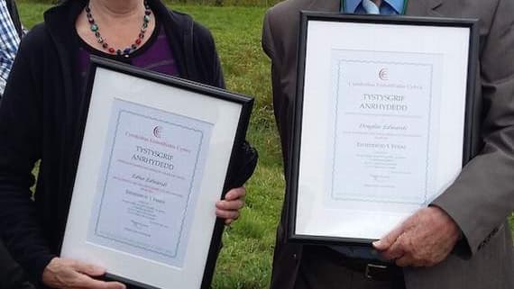 Eisteddfod award for Douglas and Edna Edwards who fought to bring ...
