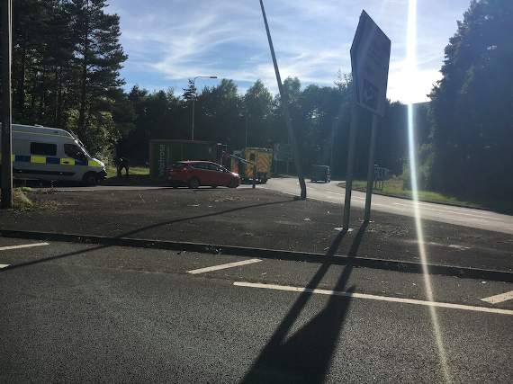 Waitrose lorry overturns at the Hardwick roundabout ...