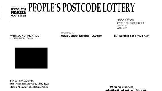 People's Postcode Lottery scam warning | abergavennychronicle.com