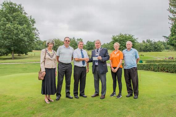 Wernddu Golf Club captain presents cheque to Abergavenny mayor ...