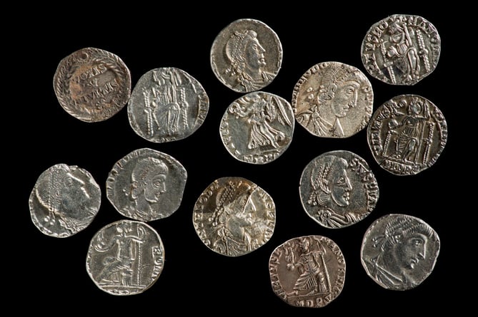 Roman coin hoard and Tudor silver pin declared treasure ...