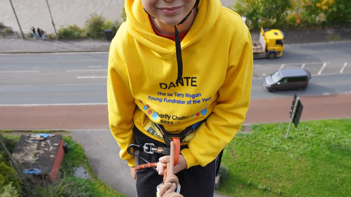 Young Fundraiser of the Year Dante begins 12-month charity challenge ...