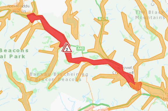 Flood warning for River Usk between Crickhowell and Abergavenny at ...