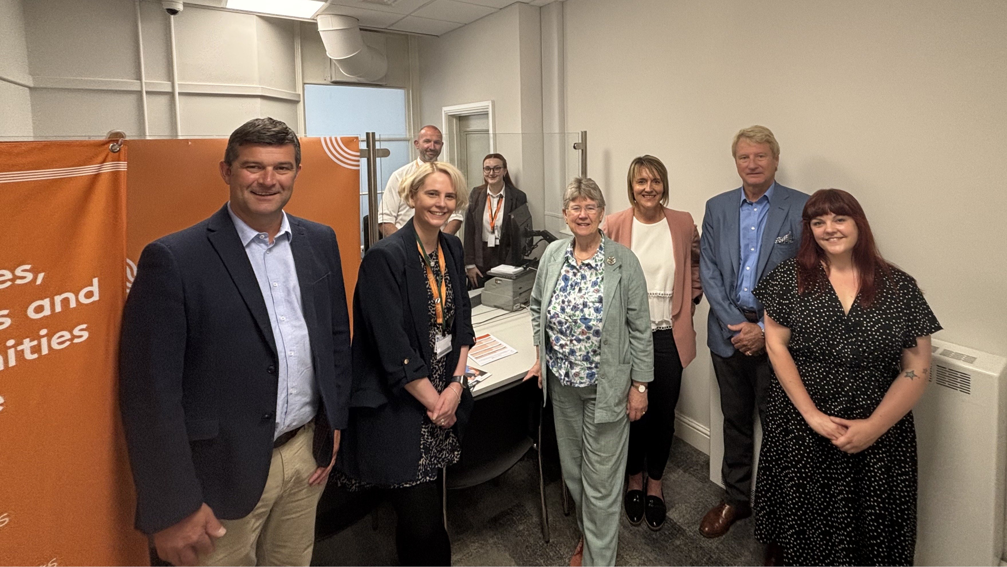 Abergavenny banking hub visited by Cabinet Secretary Jane Hutt ...