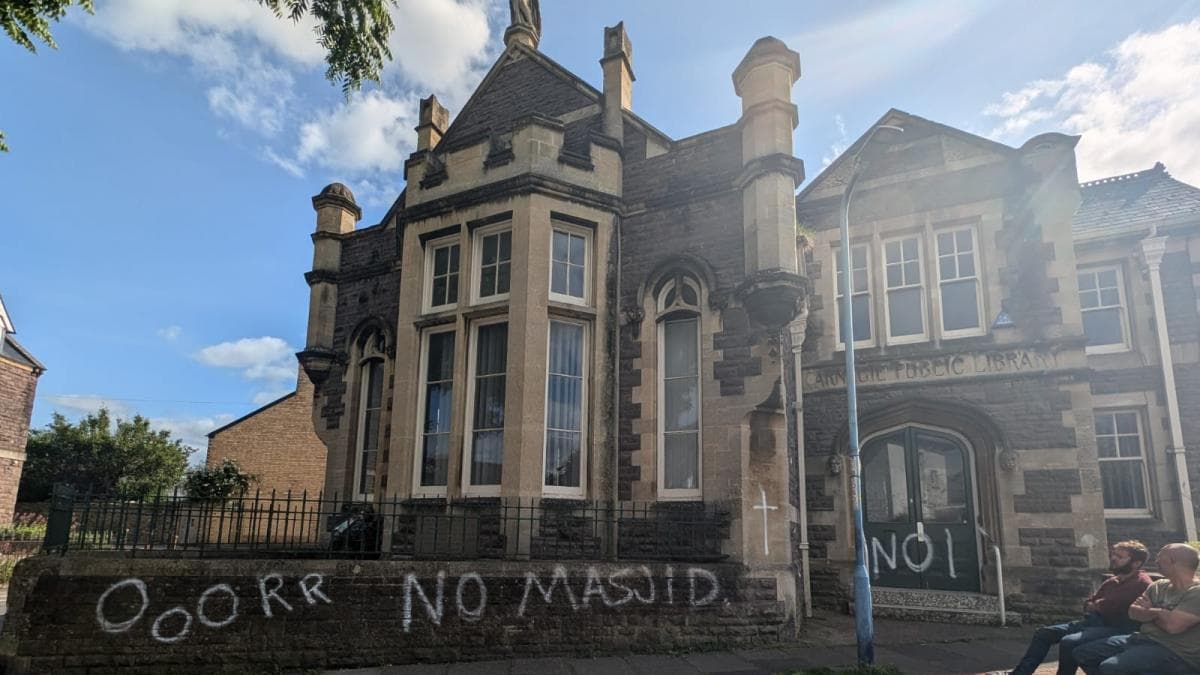 Decision to use Abergavenny library as mosque on hold after vandalism ...