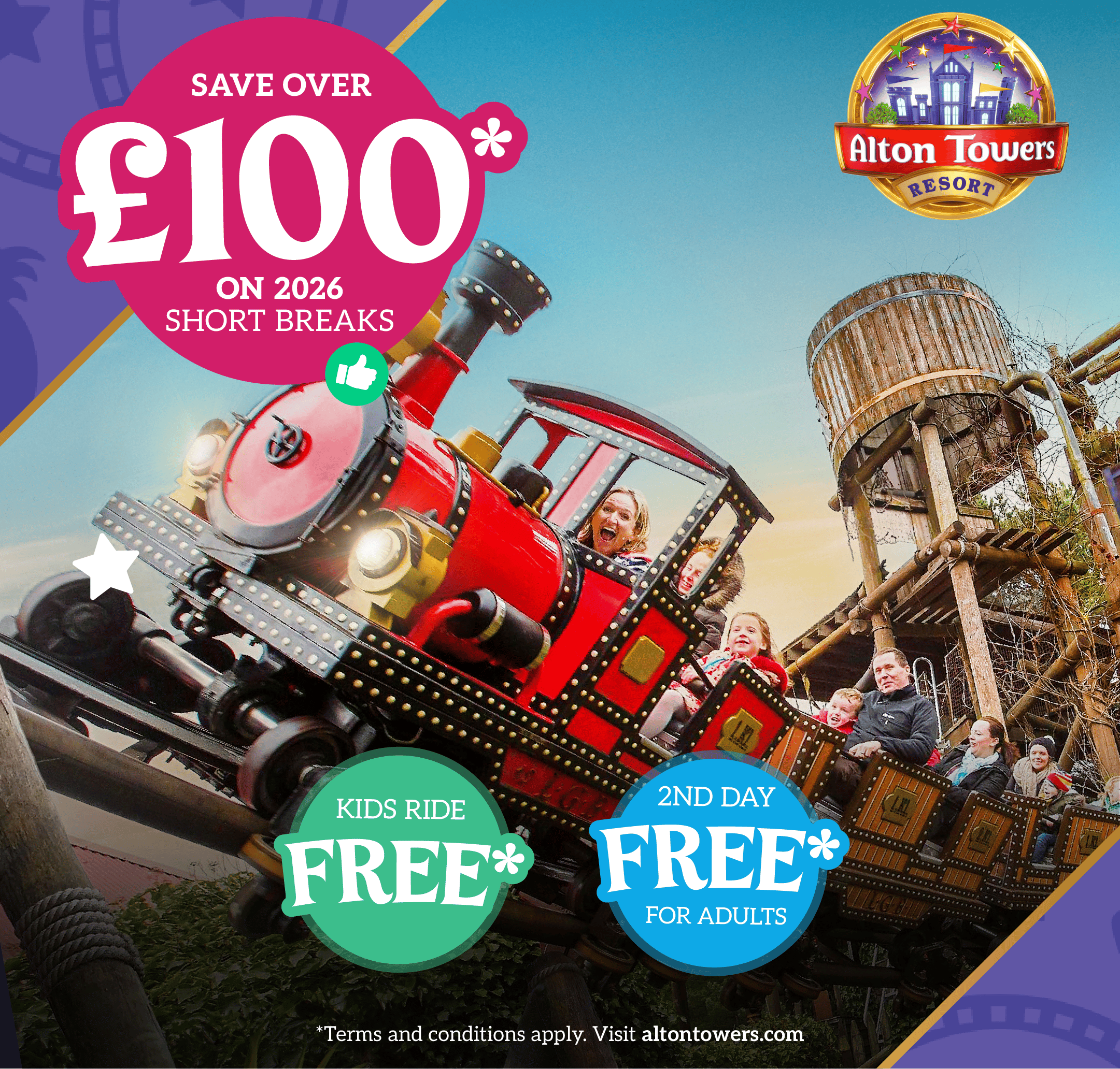 Unleash family fun at Alton Towers: Kids ride free when you stay and ...